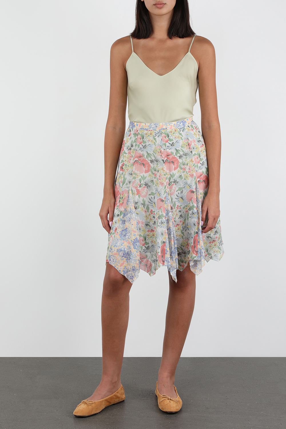 גופיית סאטן עם כתפיות ספגטי | Factory 54